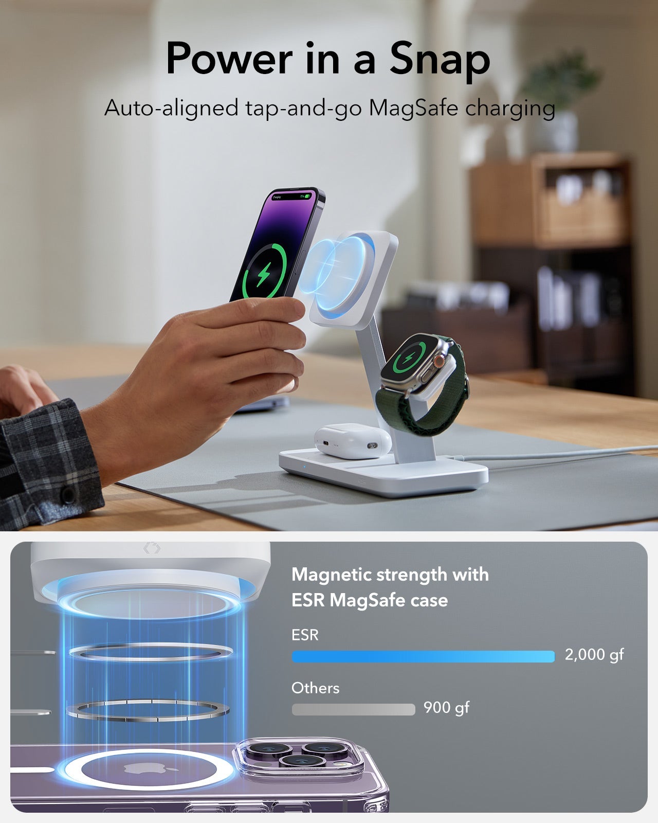 25W 3-in-1 MagSafe Charger with CryoBoost - ESR