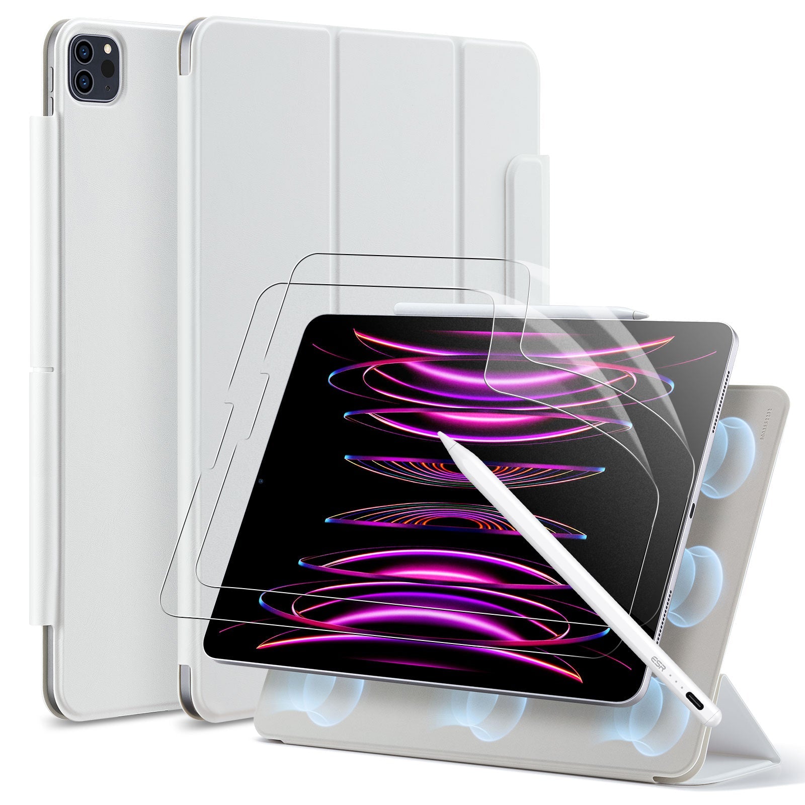 iPad Pro 12.9 6th/5th/4th Gen Case, Stylus, and Paper-Feel Protector - ESR