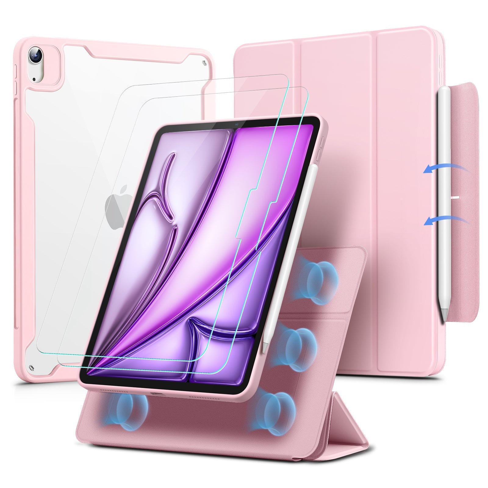 iPad Air 13-inch Magnetic Case with Tempered-Glass Screen Protector - ESR